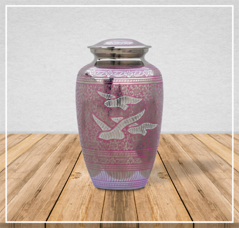 Classic Going Home Pink Urn - Heartland Cremation & Burial Society
