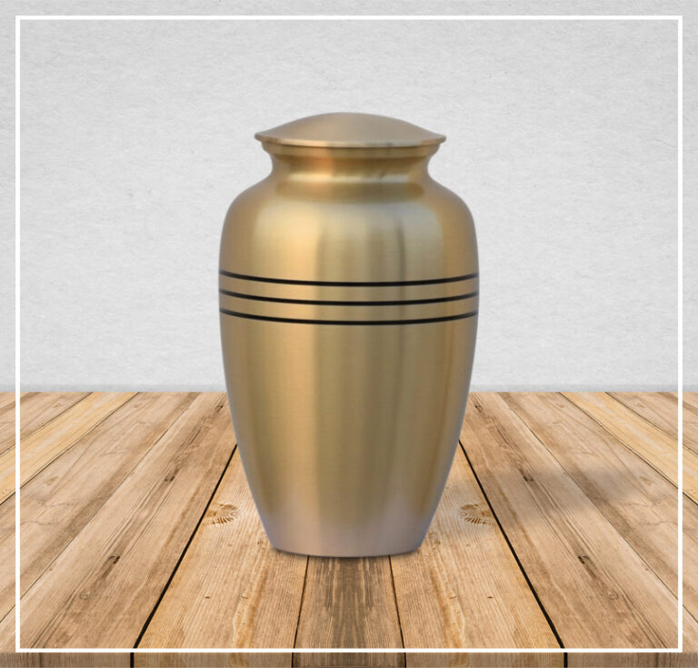 Classic Gold Full Capacity Urn - Heartland Cremation & Burial Society