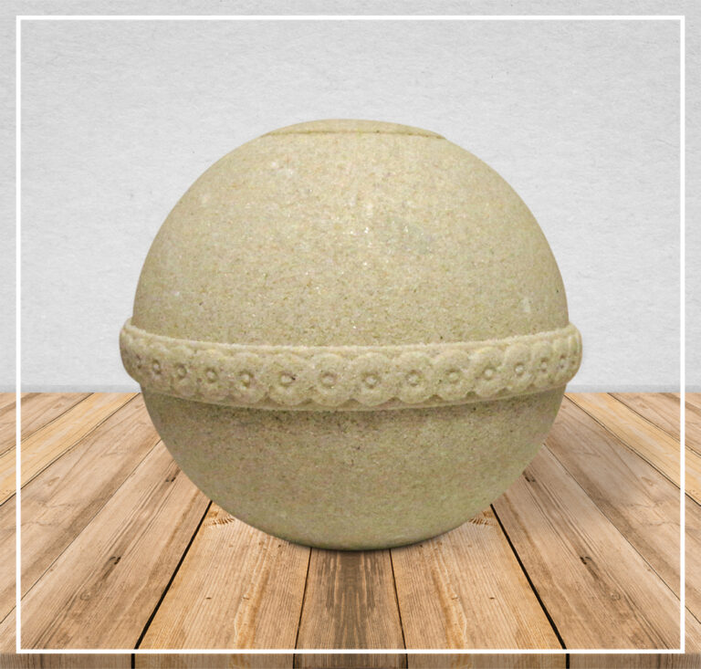 Eco Sphere Full Capacity Urn- Sand - Heartland Cremation & Burial Society