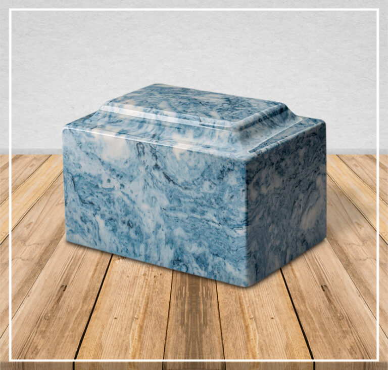 Sky Blue Full Capacity Urn - Heartland Cremation & Burial Society